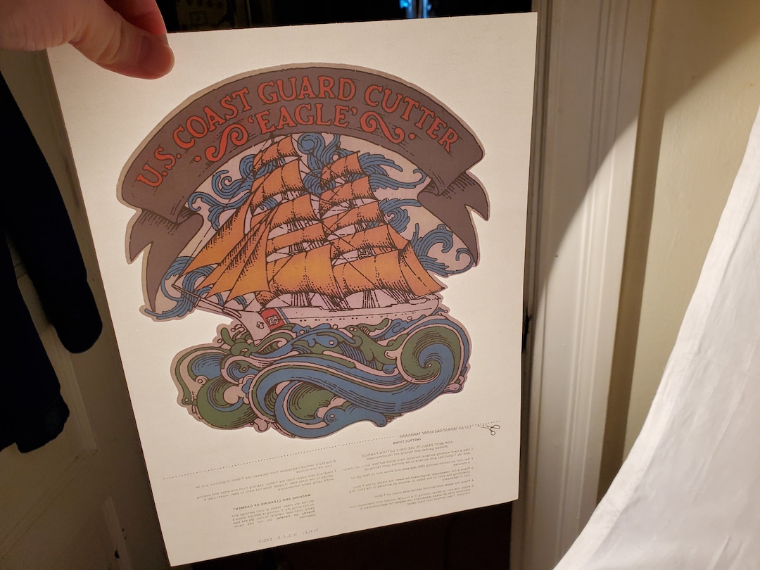 1970s Vintage New Old Stock U.S.C.G. Coast Guard Cutter Eagle Ship T ...