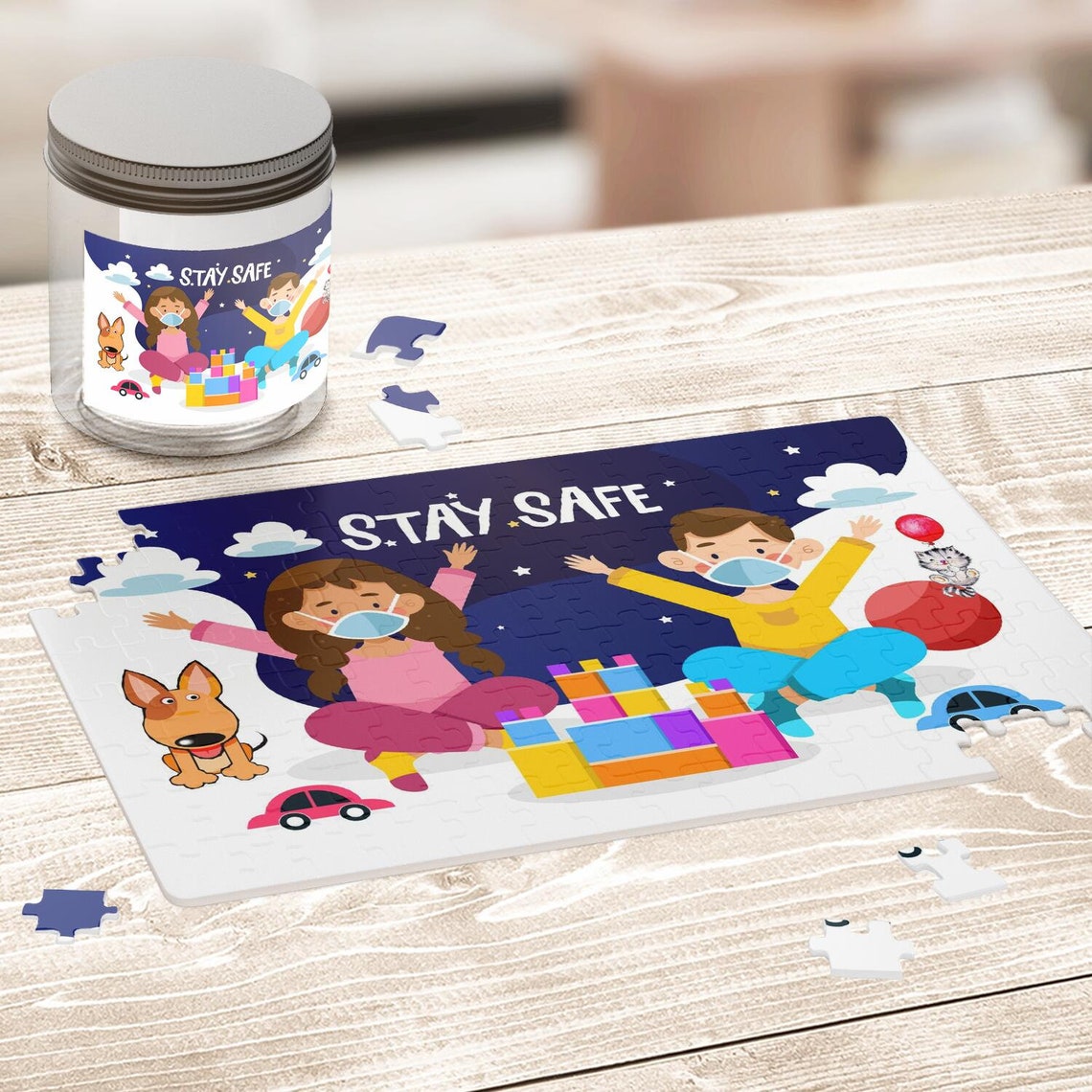 Stay Safe Puzzle Virus Puzzle Kids Puzzle Puzzle for | Etsy
