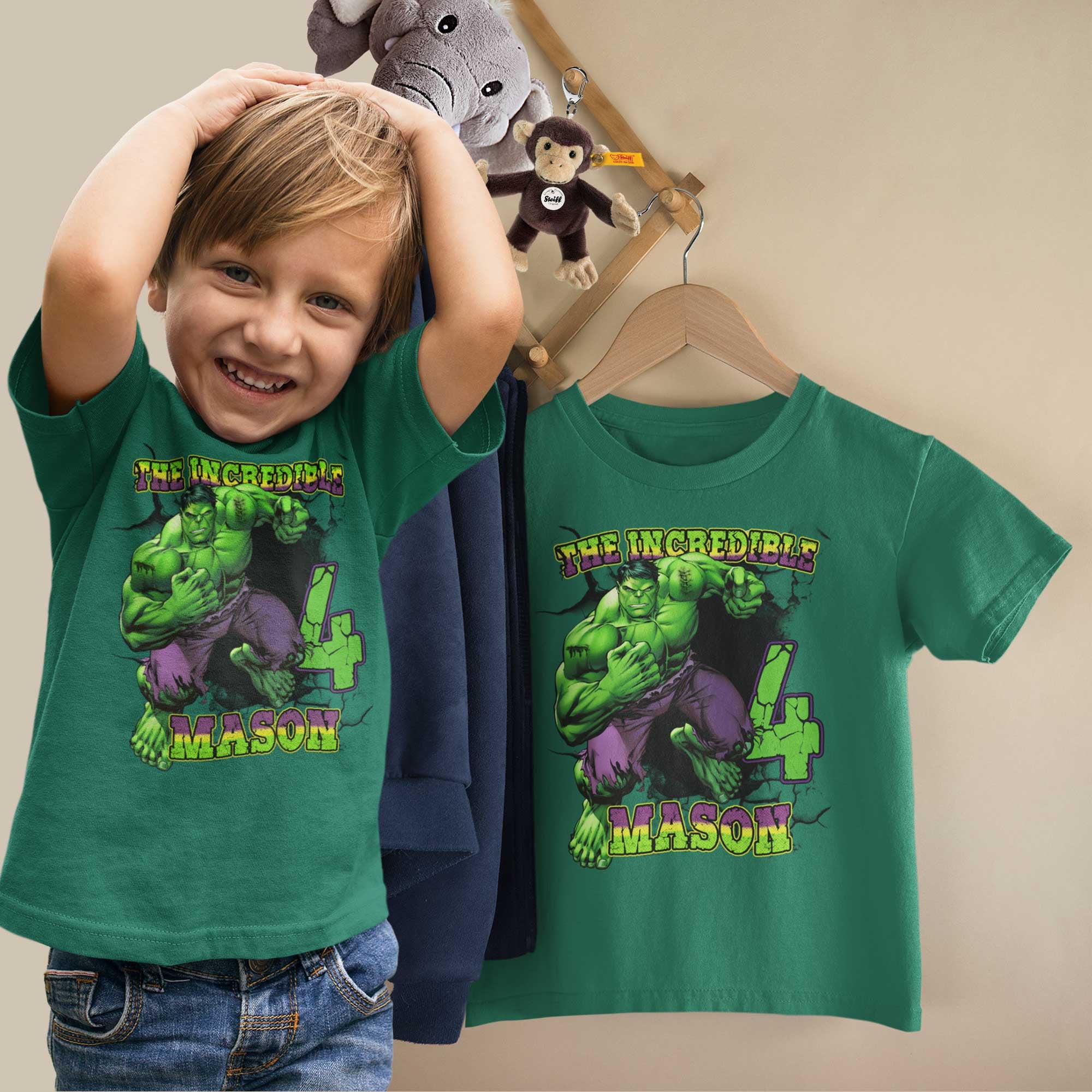 Incredible Hulk Birthday Shirt Boys