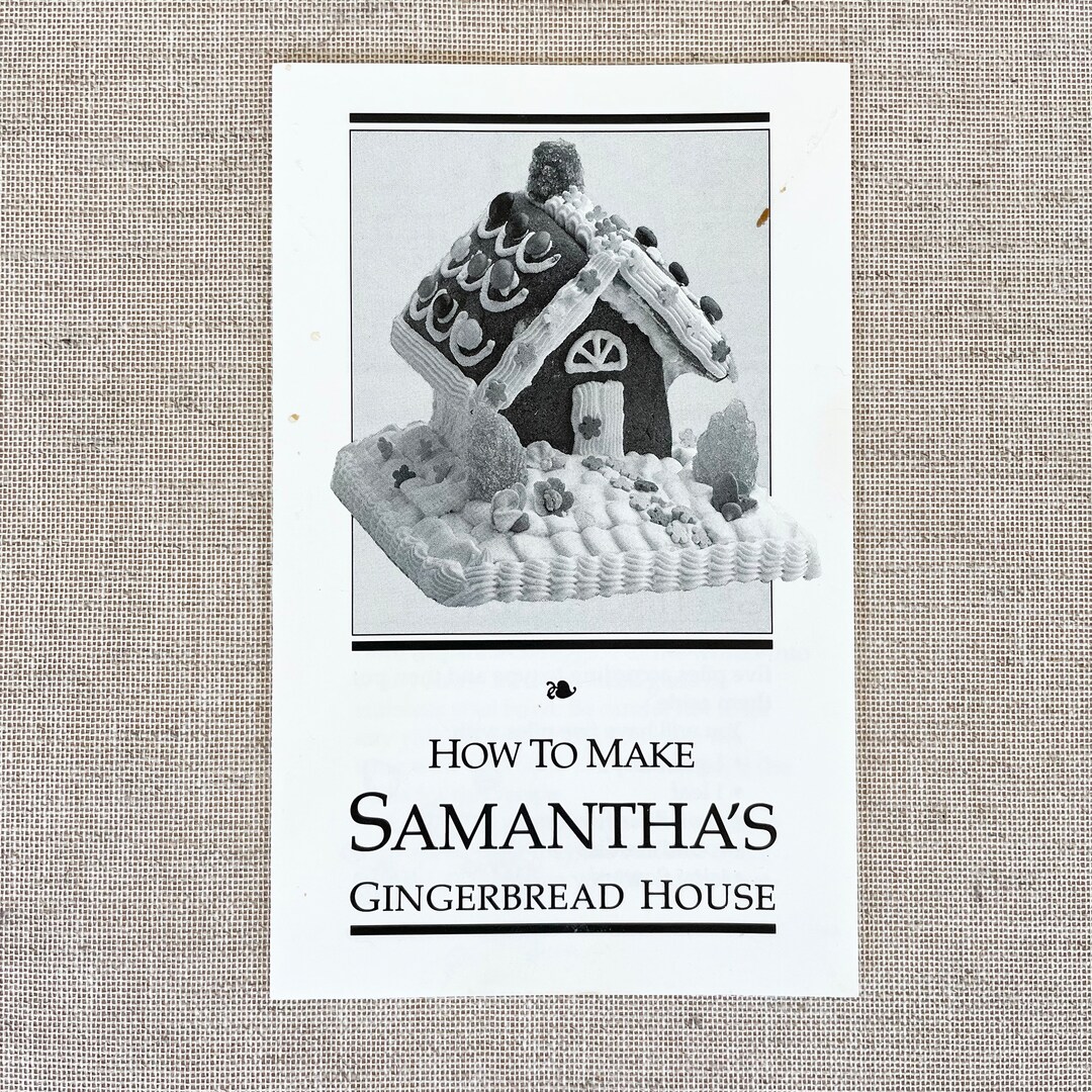 Samantha's Gingerbread House Instruction Booklet Vintage American Girl ...