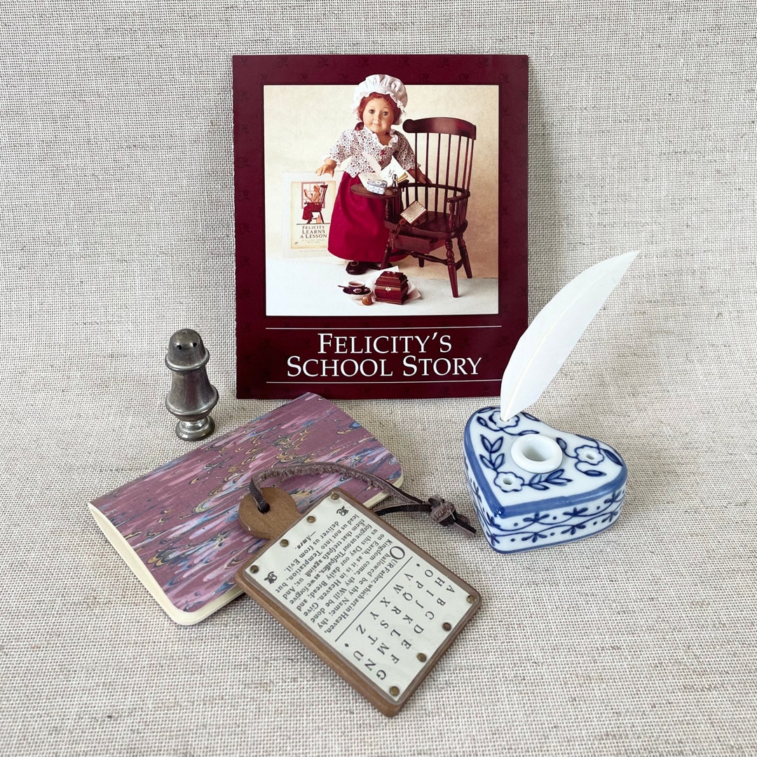 Vintage AG Felicity Reading and Writing Lesson Set Hornbook Inkwell ...