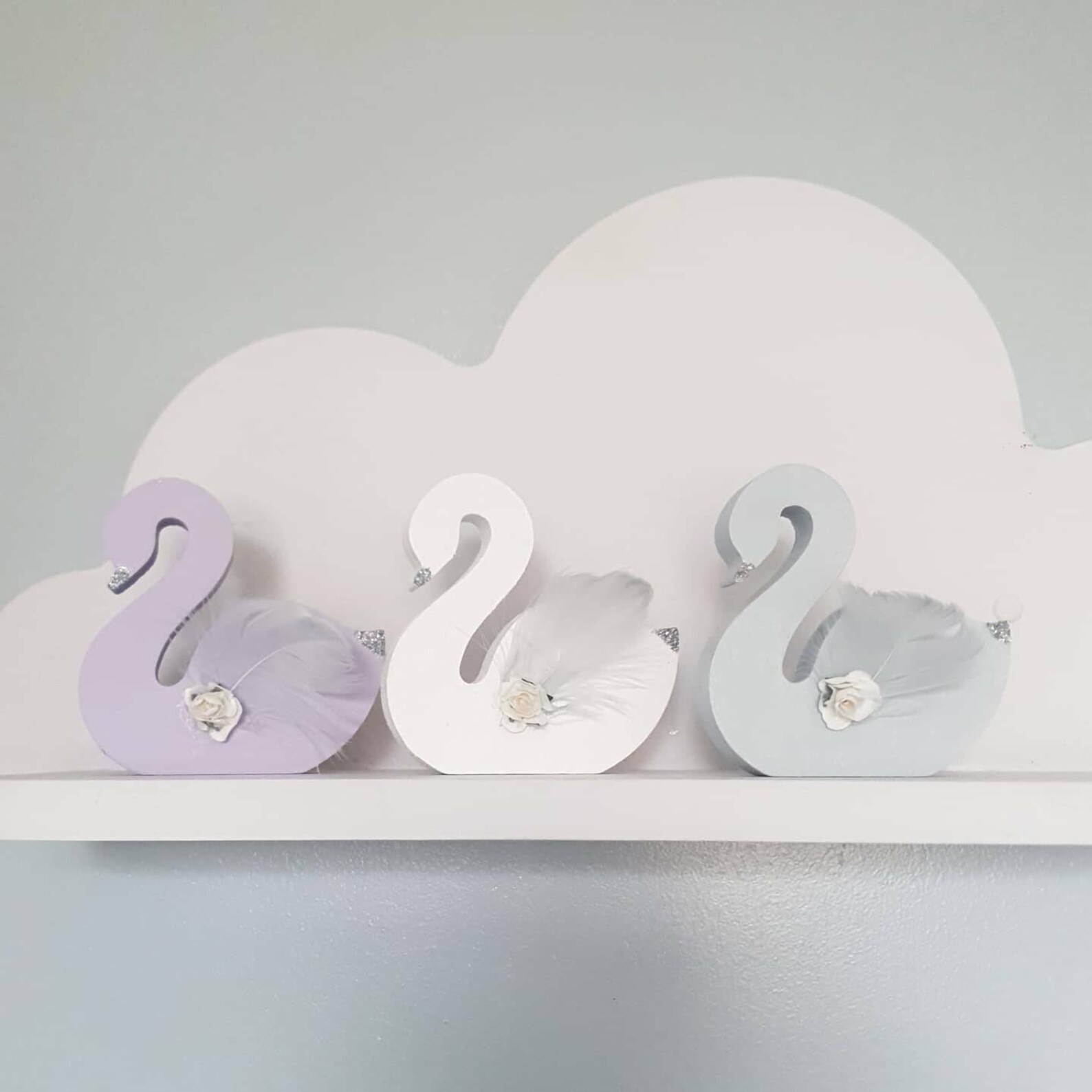 Swan Accessories Swan Nursery Decor Wooden Swan Decor Girls - Etsy