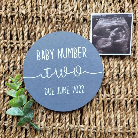 Baby Number 2 We're Having a Baby Baby Announcement | Etsy