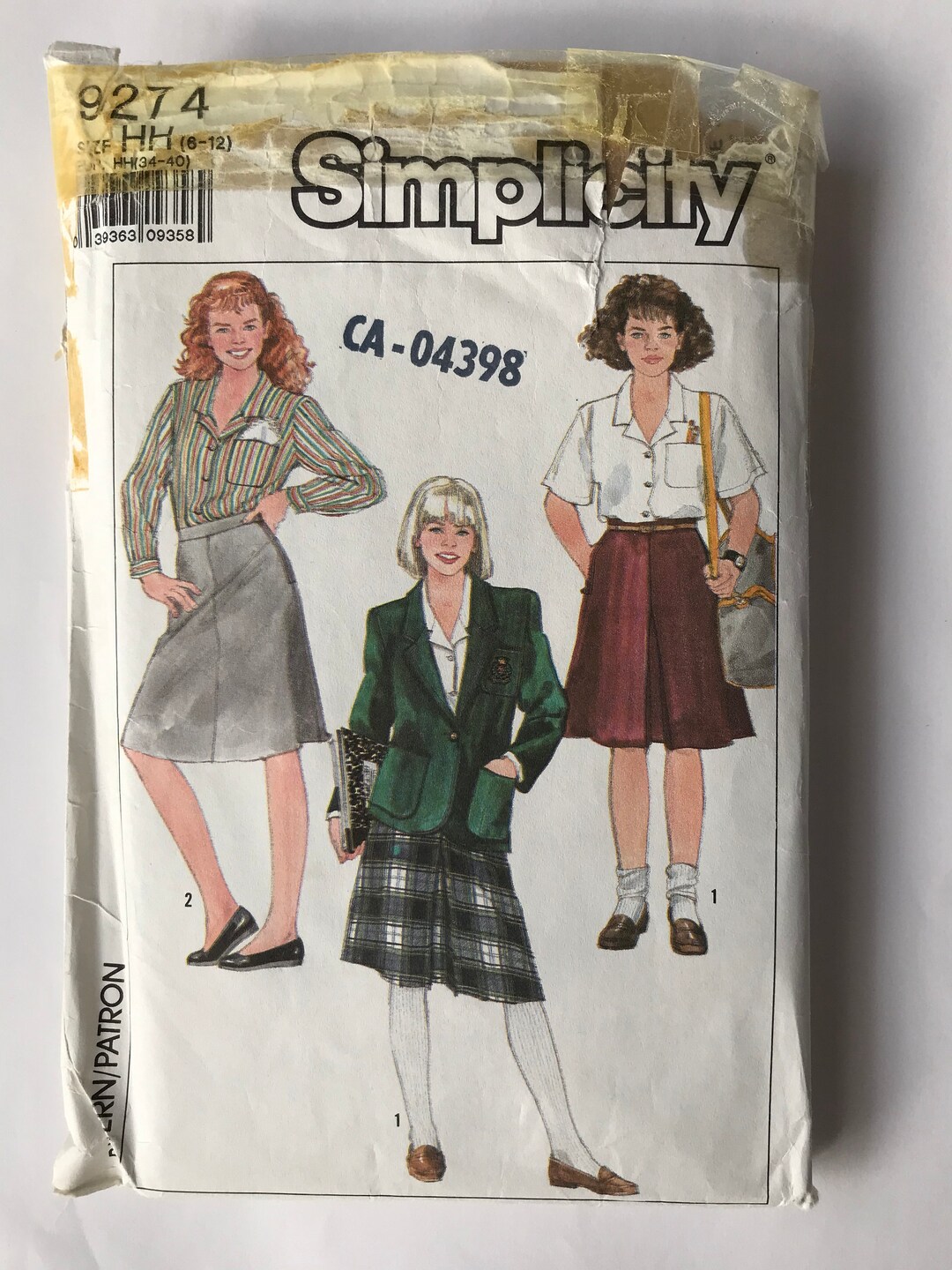 Simplicity 9274 / Vintage Sewing Pattern / Misses' Skirt - Etsy