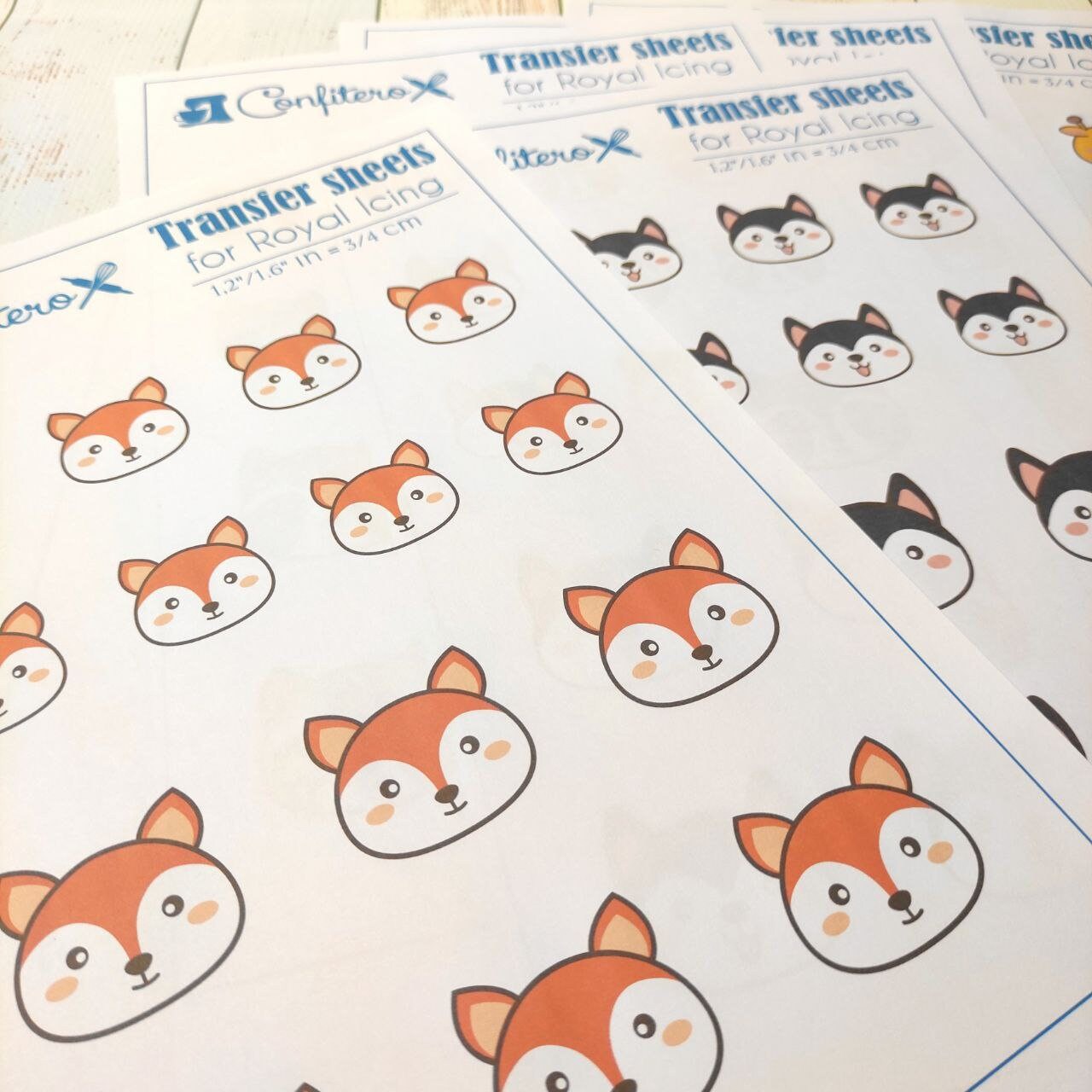 Instant Download Royal Icing Animals Zoo Transfer Sheet , Printable ...