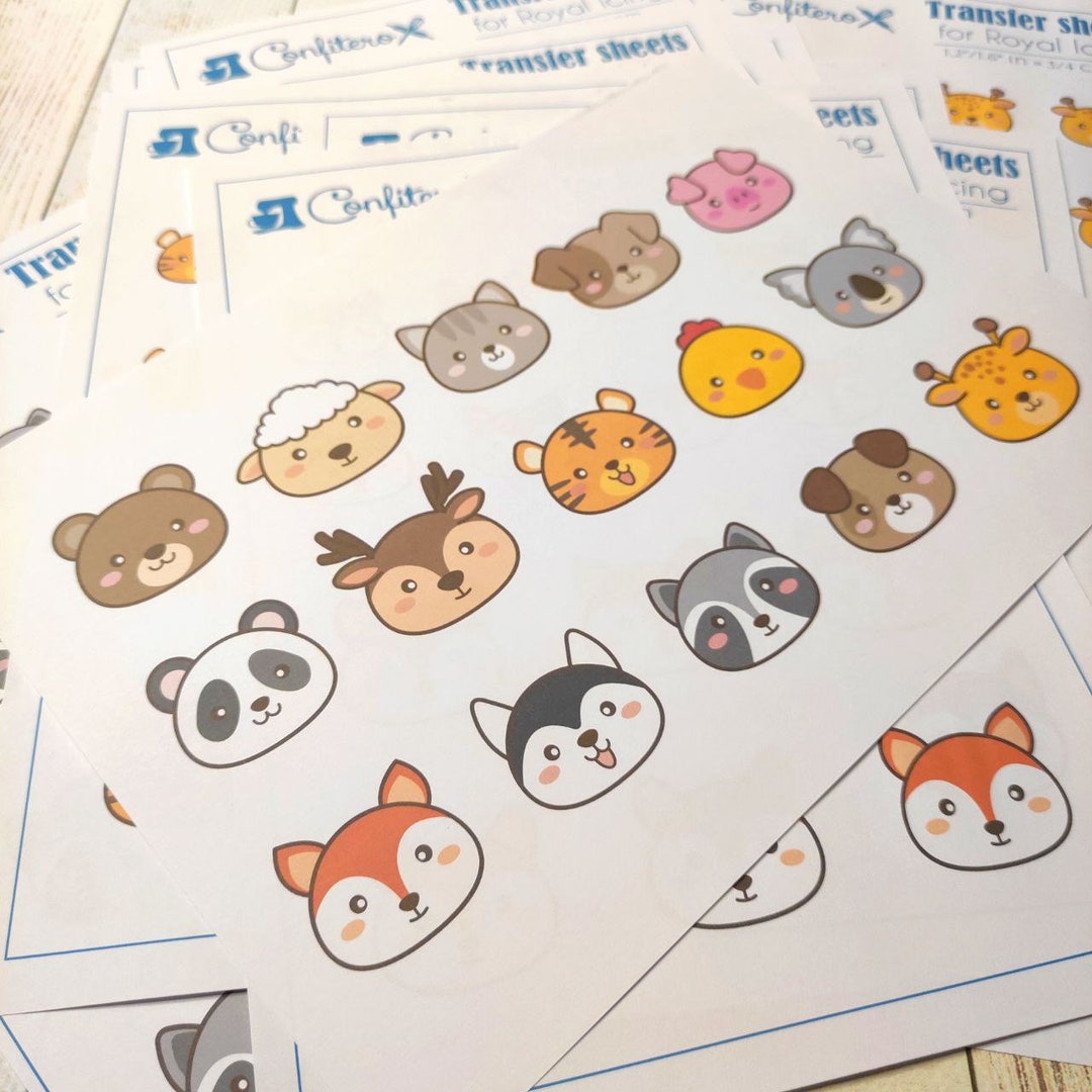 Instant Download Royal Icing Animals Zoo Transfer Sheet , Printable ...