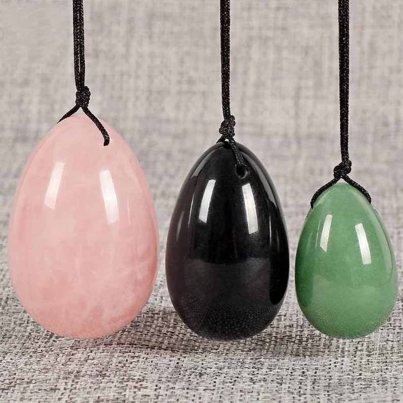 Yoni Jade Egg Mixed 3 Set Kegel Exercise Gem Pelvic Floor Etsy