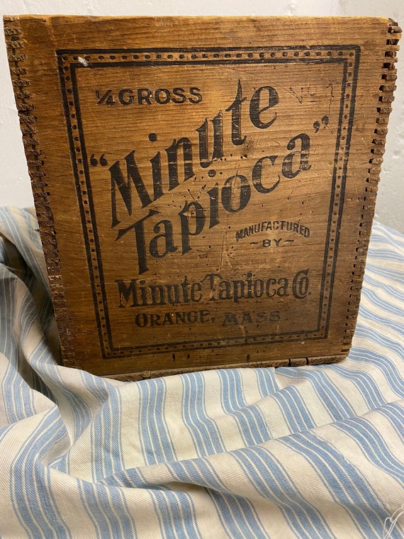 Rare Antique Advertising minute Tapioca Wooden Box - Etsy