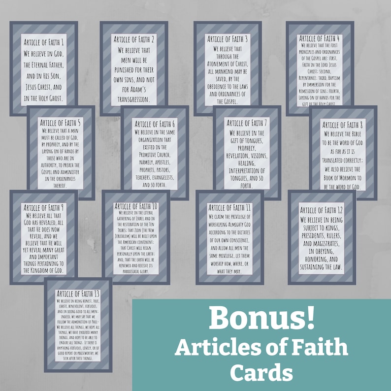 LDS Doctrinal Mastery Scripture Cards: Old & New Testament (printable ...