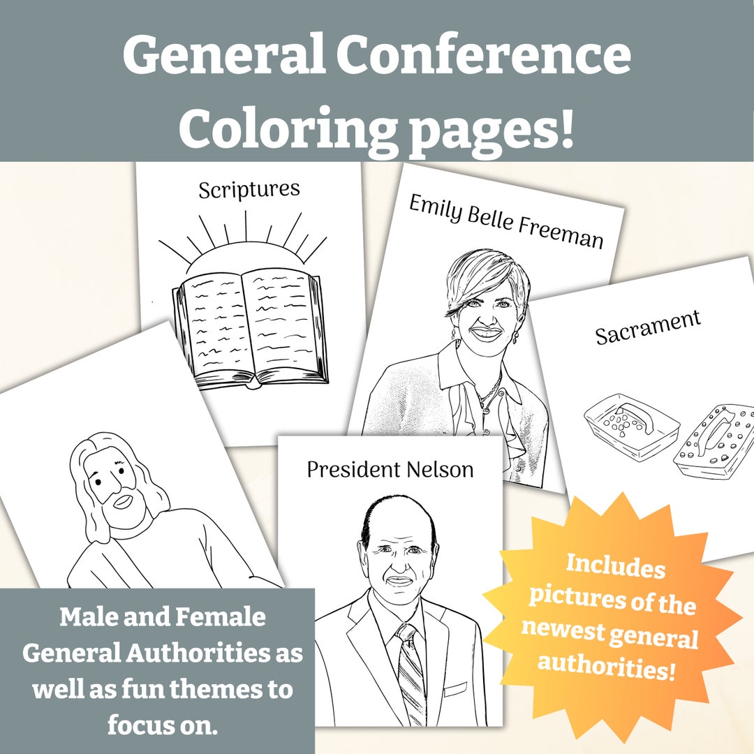 General Conference Coloring Pages: LDS Activities (instant Download) - Etsy