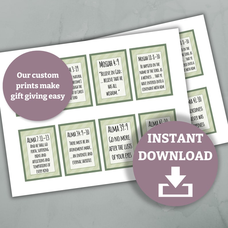 Updated 2024 LDS Doctrinal Mastery Cards Book of Mormon, LDS Seminary ...