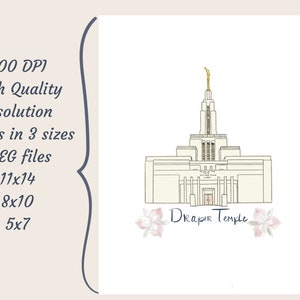 Draper City Temple/ Draper LDS Temple/ LDS Wall Art/ LDS Home Decor ...