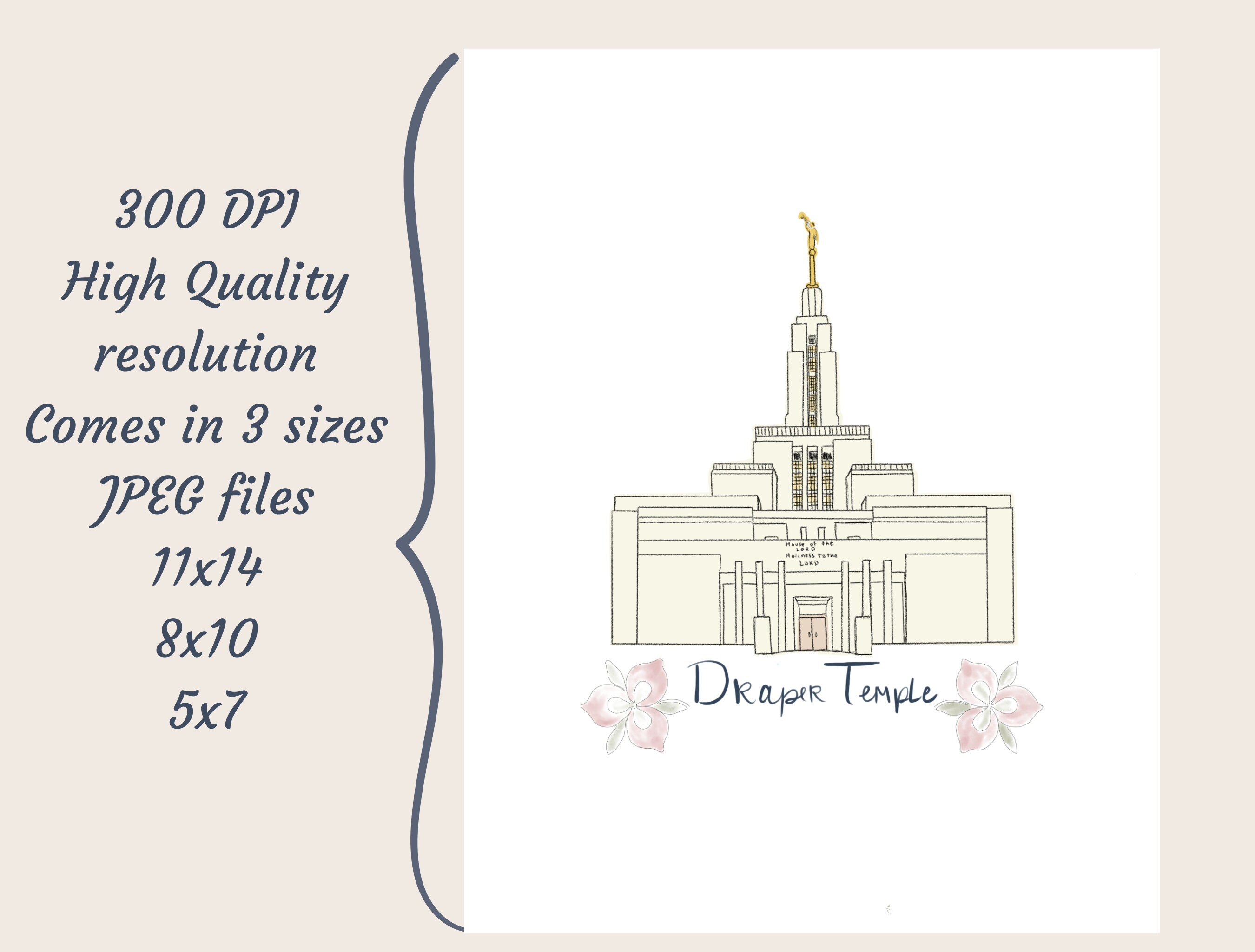 Draper City Temple/ Draper LDS Temple/ LDS Wall Art/ LDS Home - Etsy