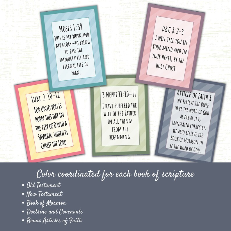 LDS Doctrinal Mastery Posters: Scripture Passages (PDF Download) - Etsy