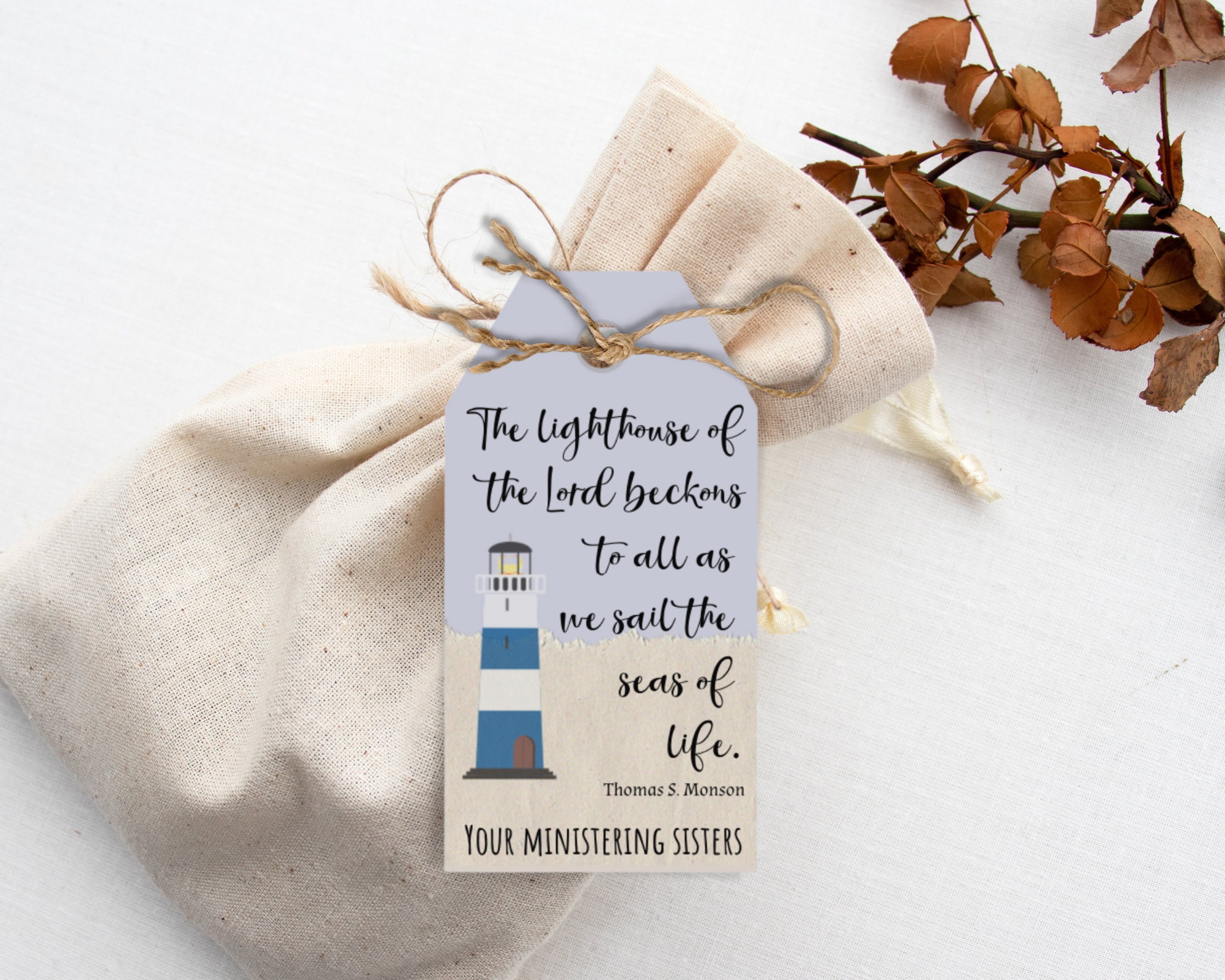 LDS Ministering Gift Tags Ministering Sister Relief Society - Etsy