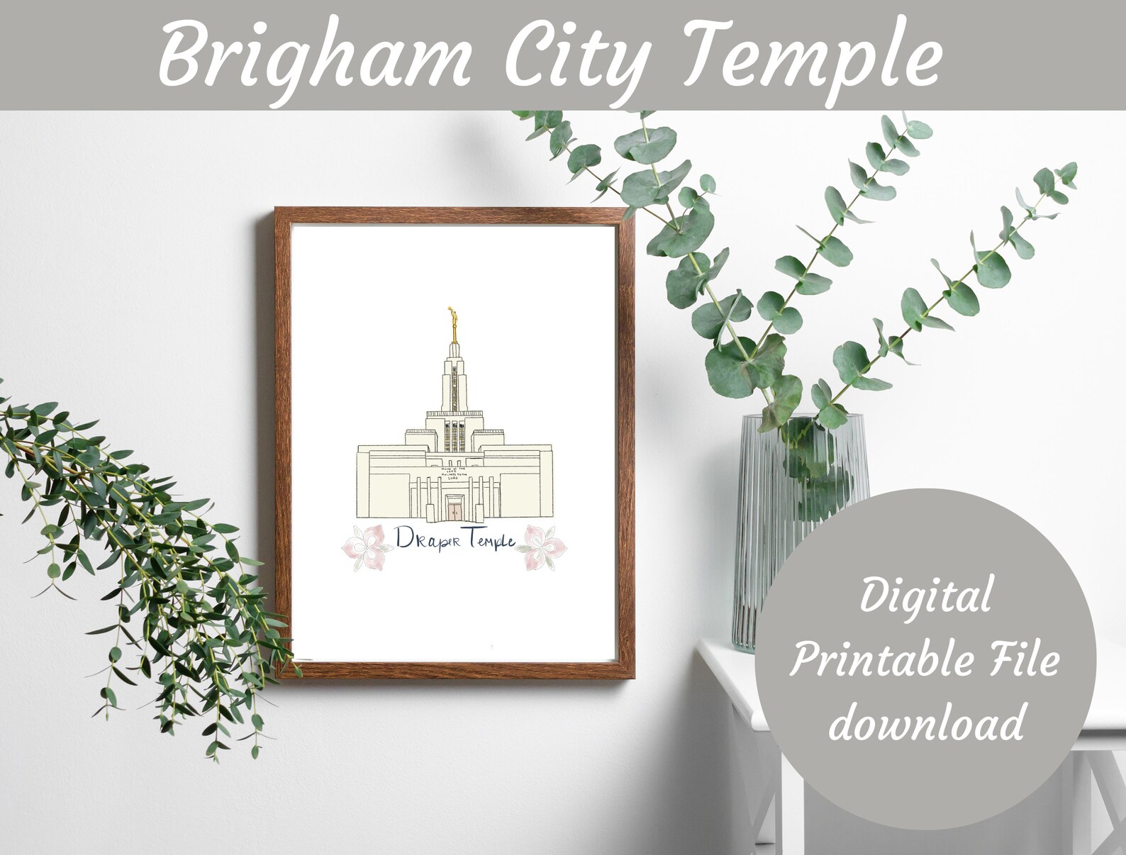 Draper City Temple/ Draper LDS Temple/ LDS Wall Art/ LDS Home Decor ...