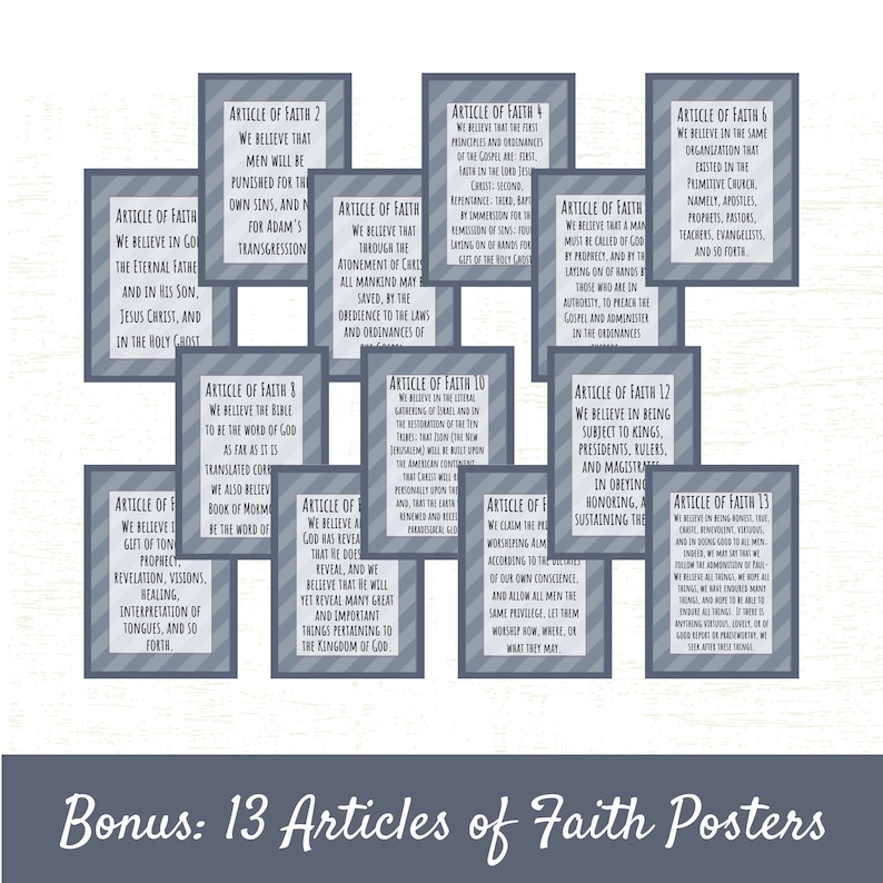 LDS Doctrinal Mastery Posters: Scripture Passages (PDF Download) - Etsy