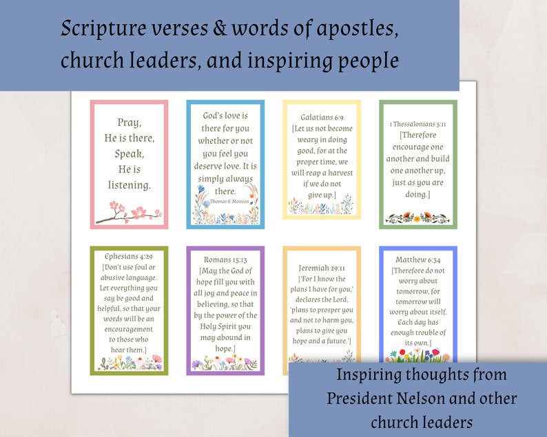 LDS Scripture and Quote Cards for Teens, LDS Seminary, LDS Come Follow ...
