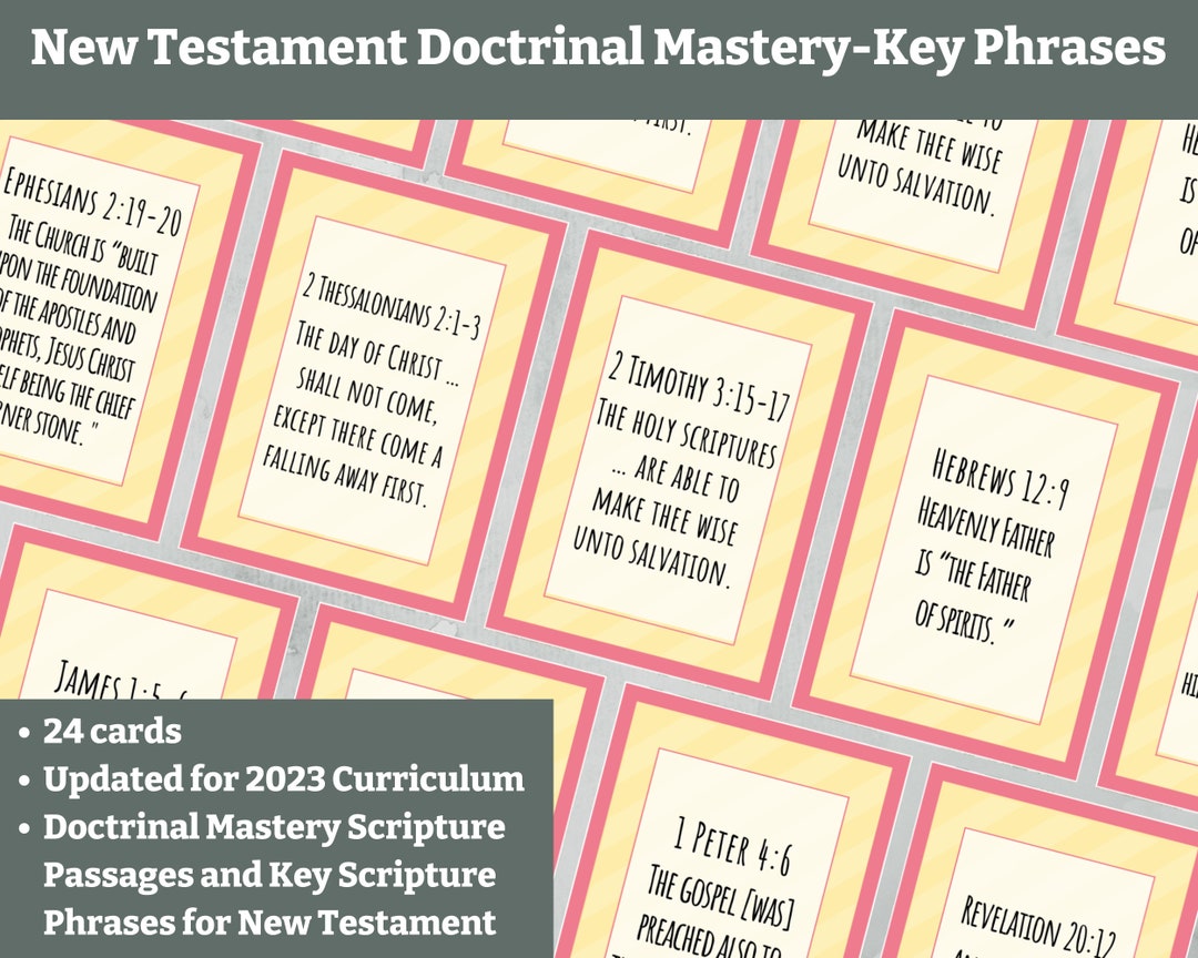 Updated 2025 LDS Doctrinal Mastery Cards, New Testament, LDS Seminary ...