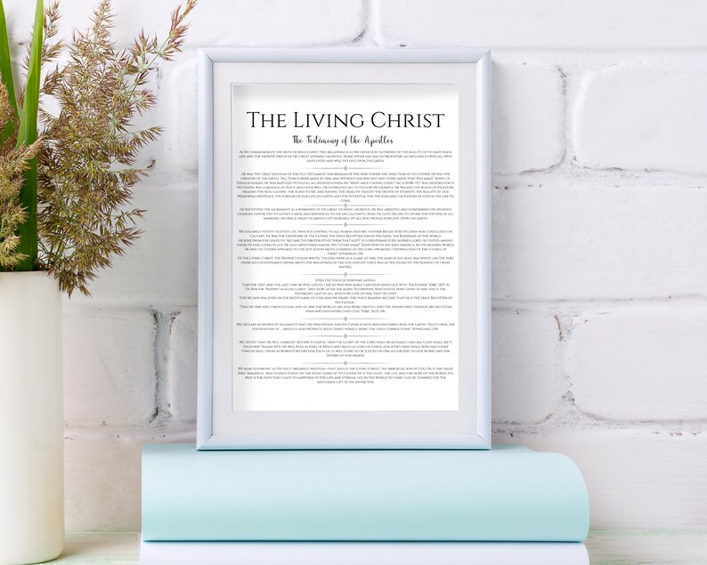 The Living Christ Lds Wall Art Etsy