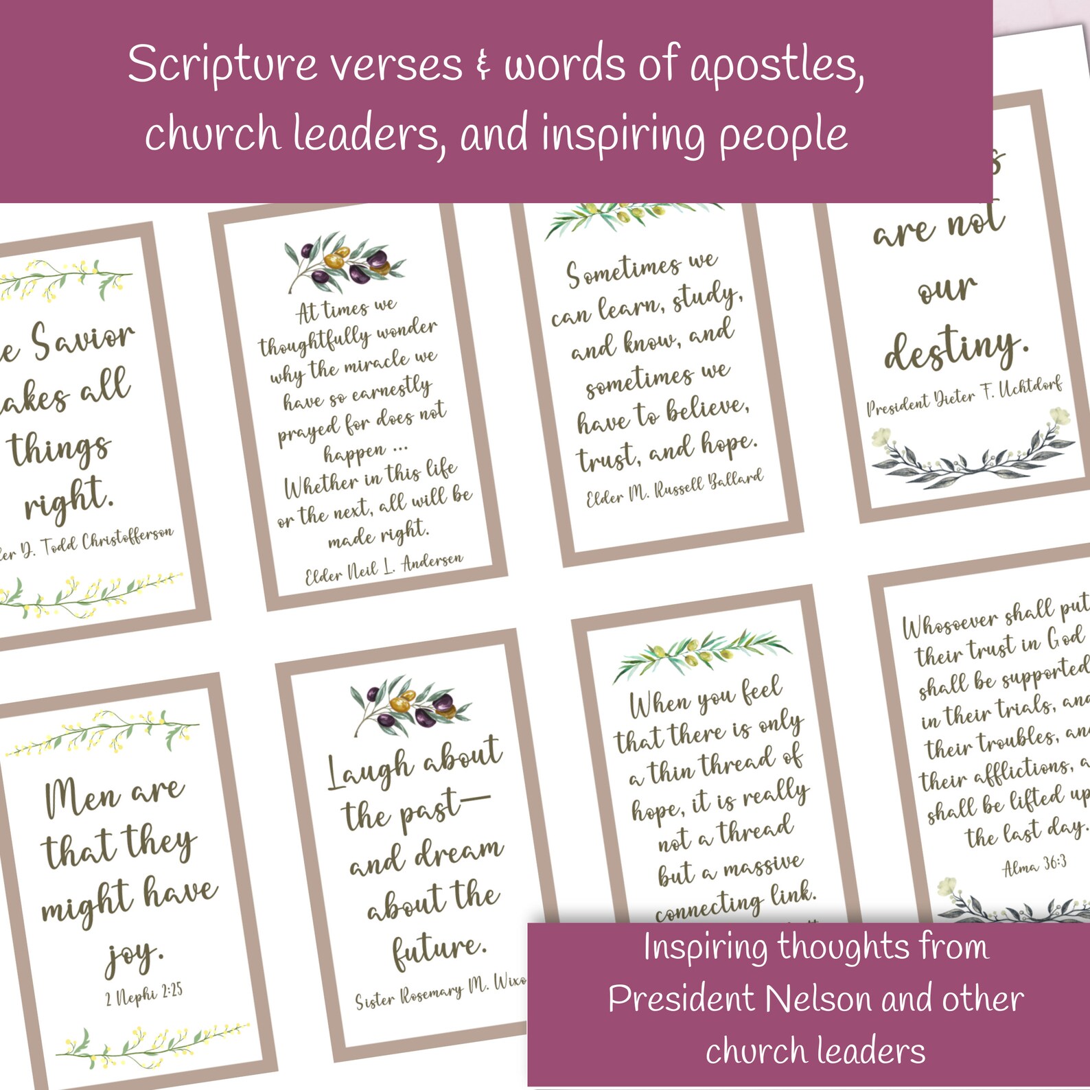 Faith Cards, Quote and Scripture Cards, Church of Jesus Christ, LDS ...