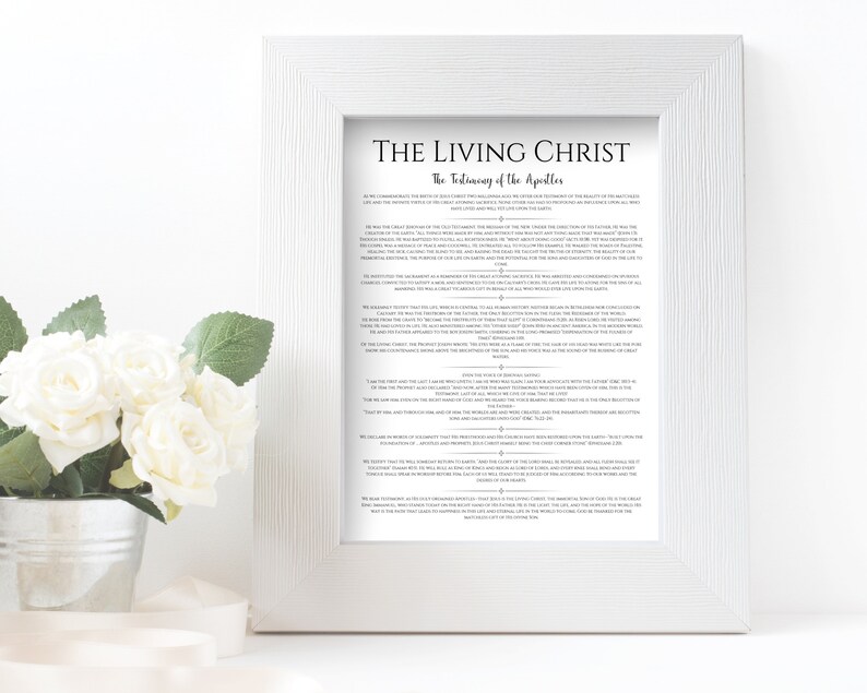 The Living Christ Lds Wall Art Etsy