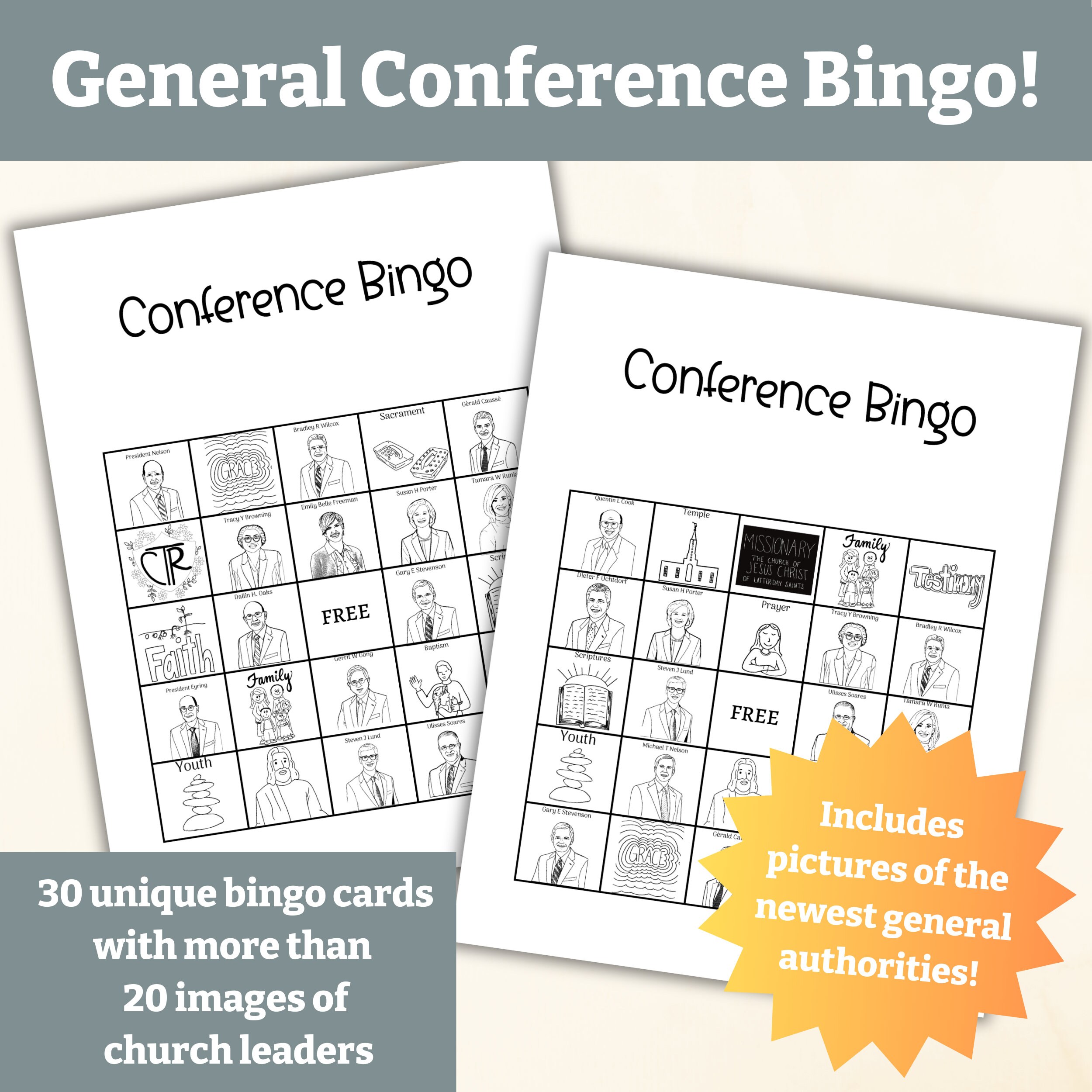 General Conference Bingo Lds General Conference Lds Coloring Pages ...