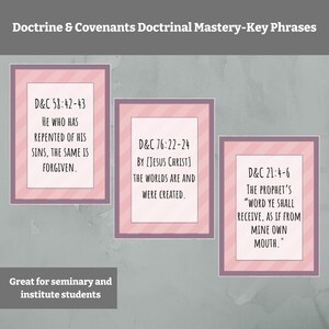 Updated 2025 LDS Doctrinal Mastery Cards, Doctrine & Covenants, LDS ...