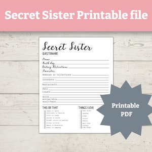 Girls Camp Secret Sister Form, I Can Do All Things, Youth Conference ...