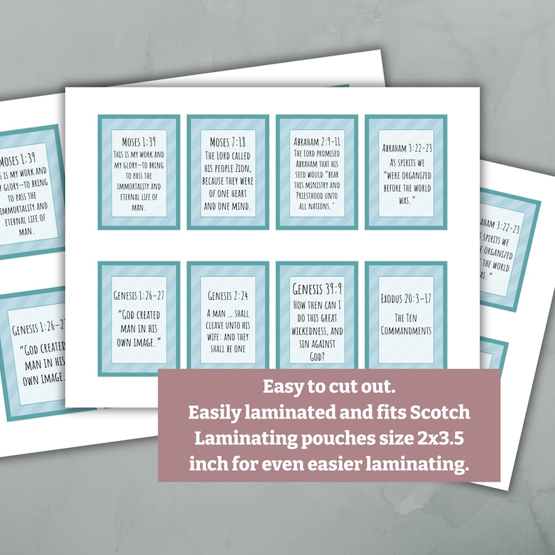 Updated 2024 LDS Doctrinal Mastery Cards, Old Testament, LDS Seminary ...