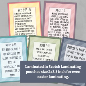 4x6 LDS Doctrinal Mastery Scripture Passages and Key Scripture Phrases ...