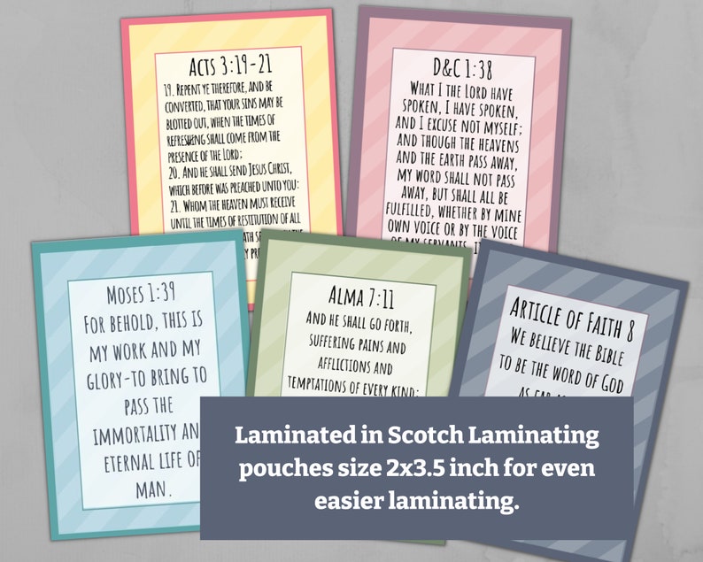 LDS Doctrinal Mastery Scripture Cards, Seminary Resource (digital ...