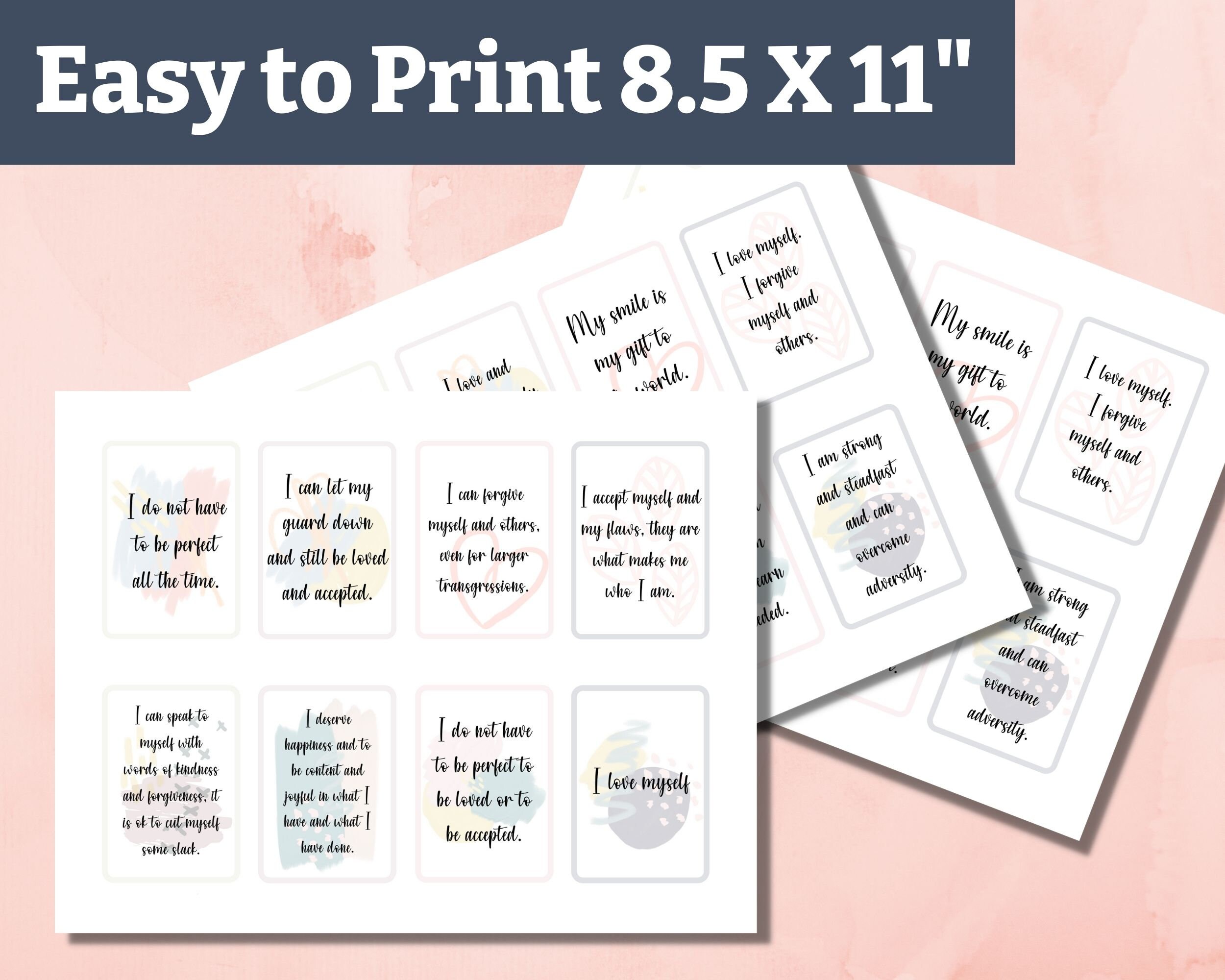 Boho Affirmation Cards, Teen Gift, Tween, Young Adult, Lunch Box Notes ...