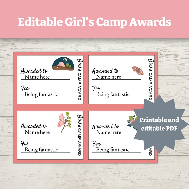 Girls Camp Awards - Etsy