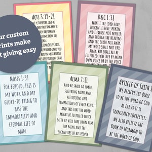 4x6 LDS Doctrinal Mastery Scripture Passages and Key Scripture Phrases ...