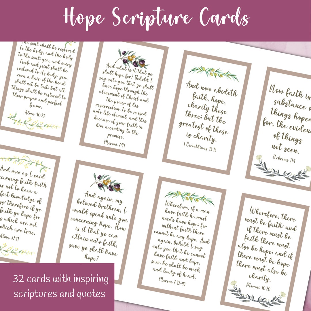 Hope Cards, Quote and Scripture Cards, Church of Jesus Christ, LDS ...