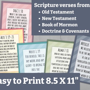 LDS Doctrinal Mastery Scripture Cards, Seminary Resource (digital ...