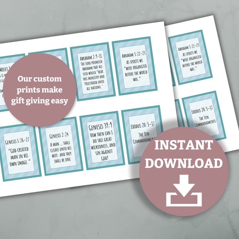 Updated 2024 LDS Doctrinal Mastery Cards, Old Testament, LDS Seminary ...