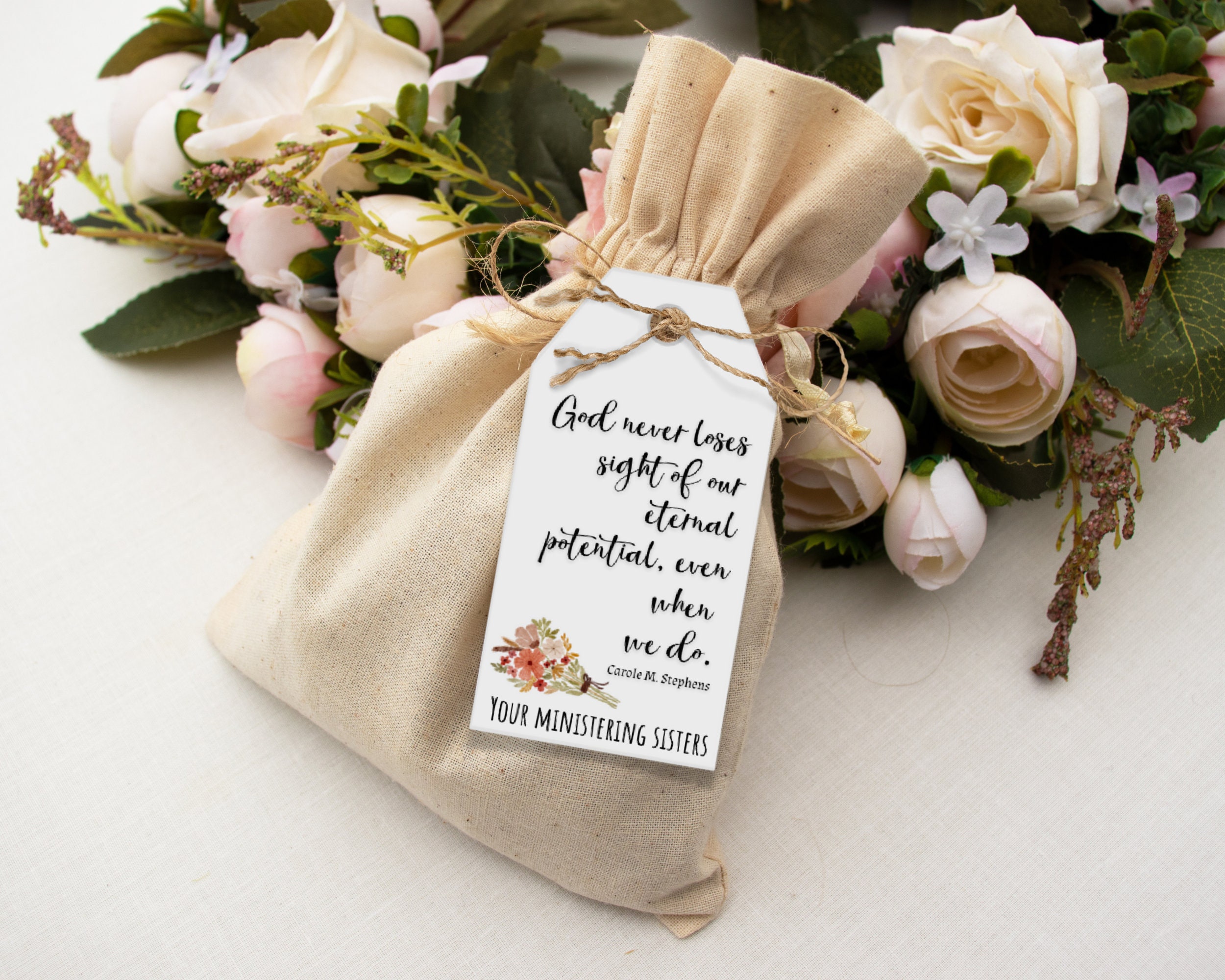 LDS Ministering Gift Tags Ministering Sister Relief Society - Etsy