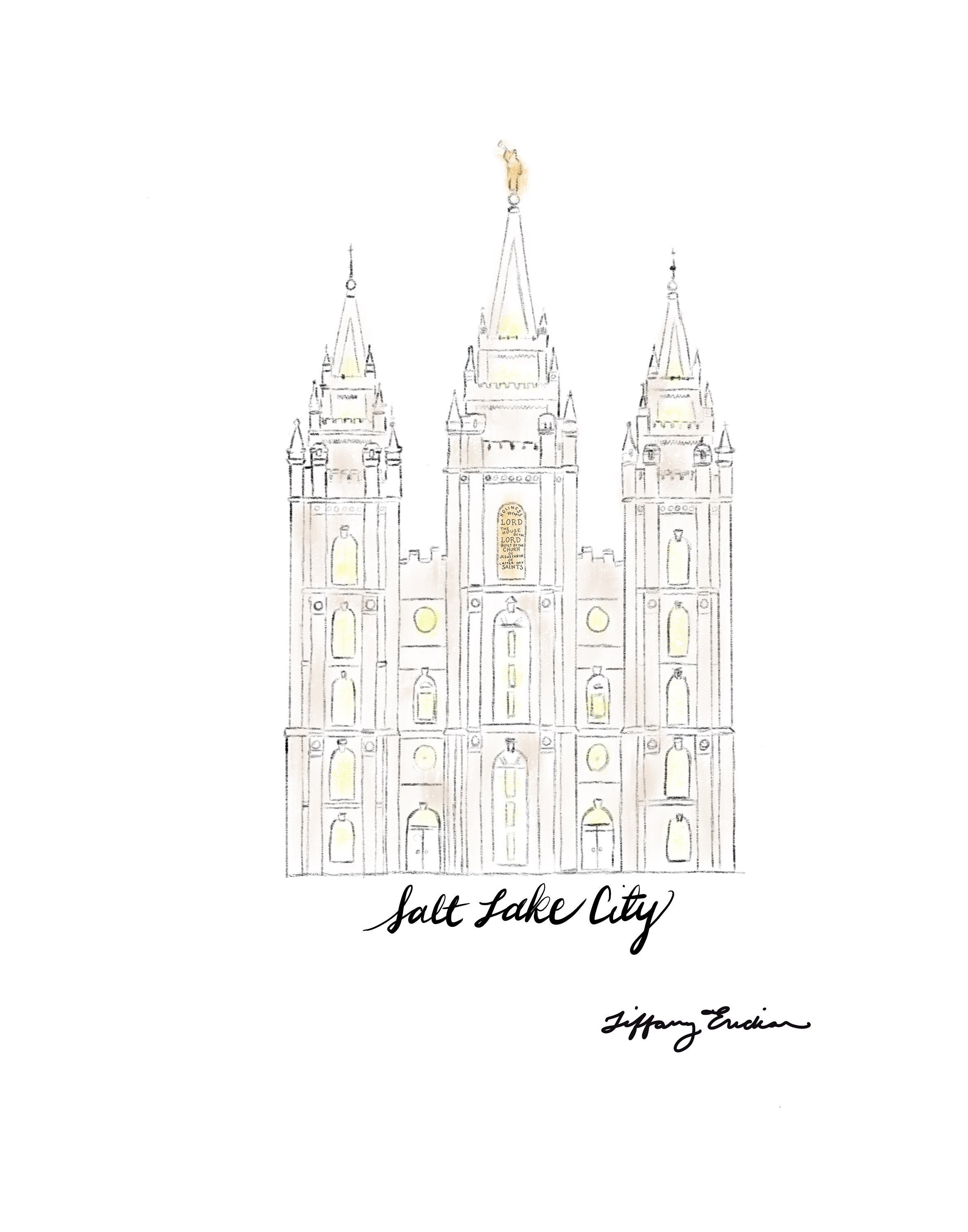 Salt Lake City Temple Digital Download | Etsy