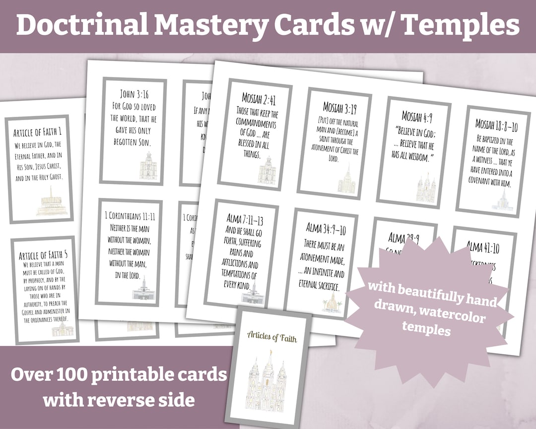 Temple Updated 2023 LDS Doctrinal Mastery Scripture Passages and Key ...