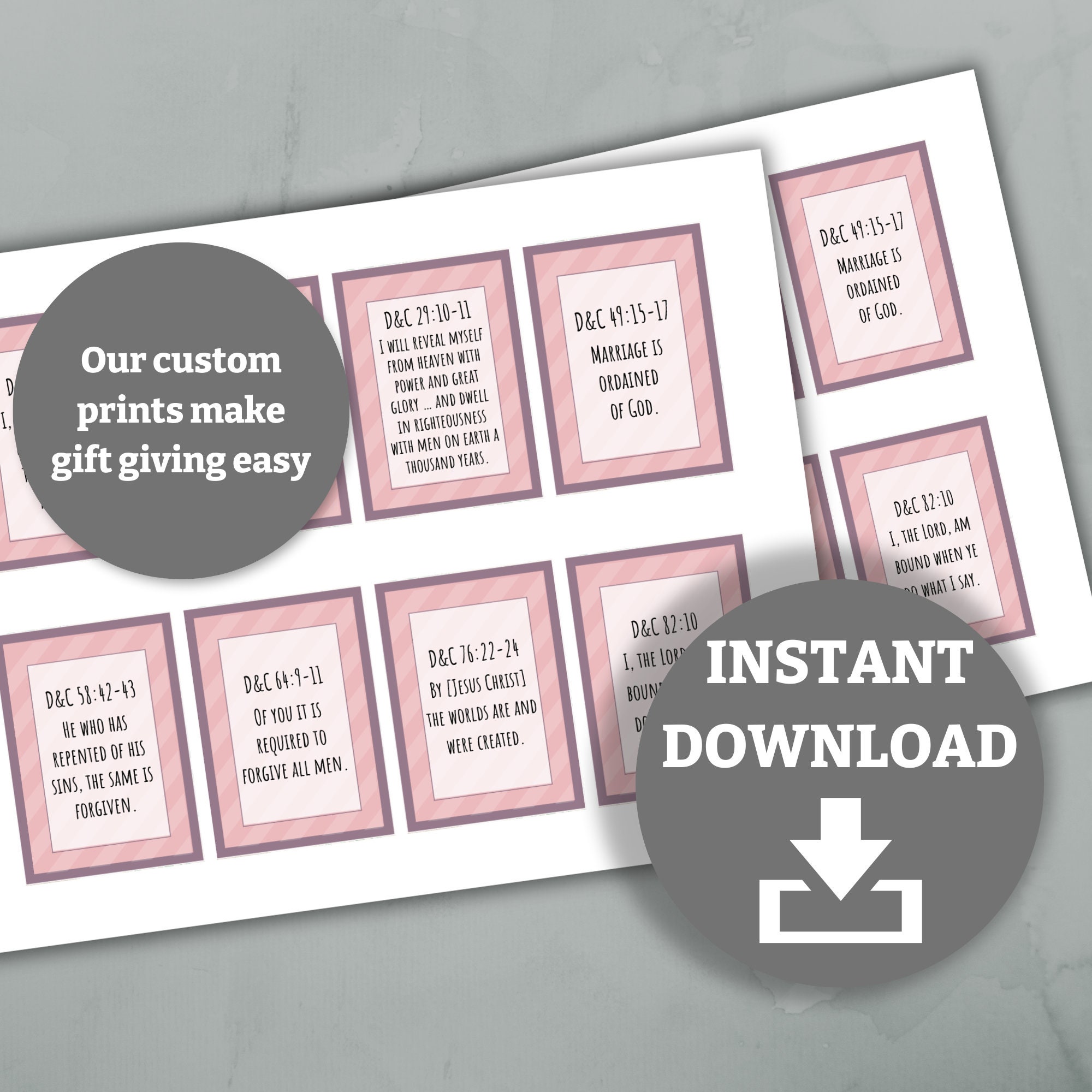 Updated 2024 LDS Doctrinal Mastery Cards, Doctrine & Covenants, LDS ...