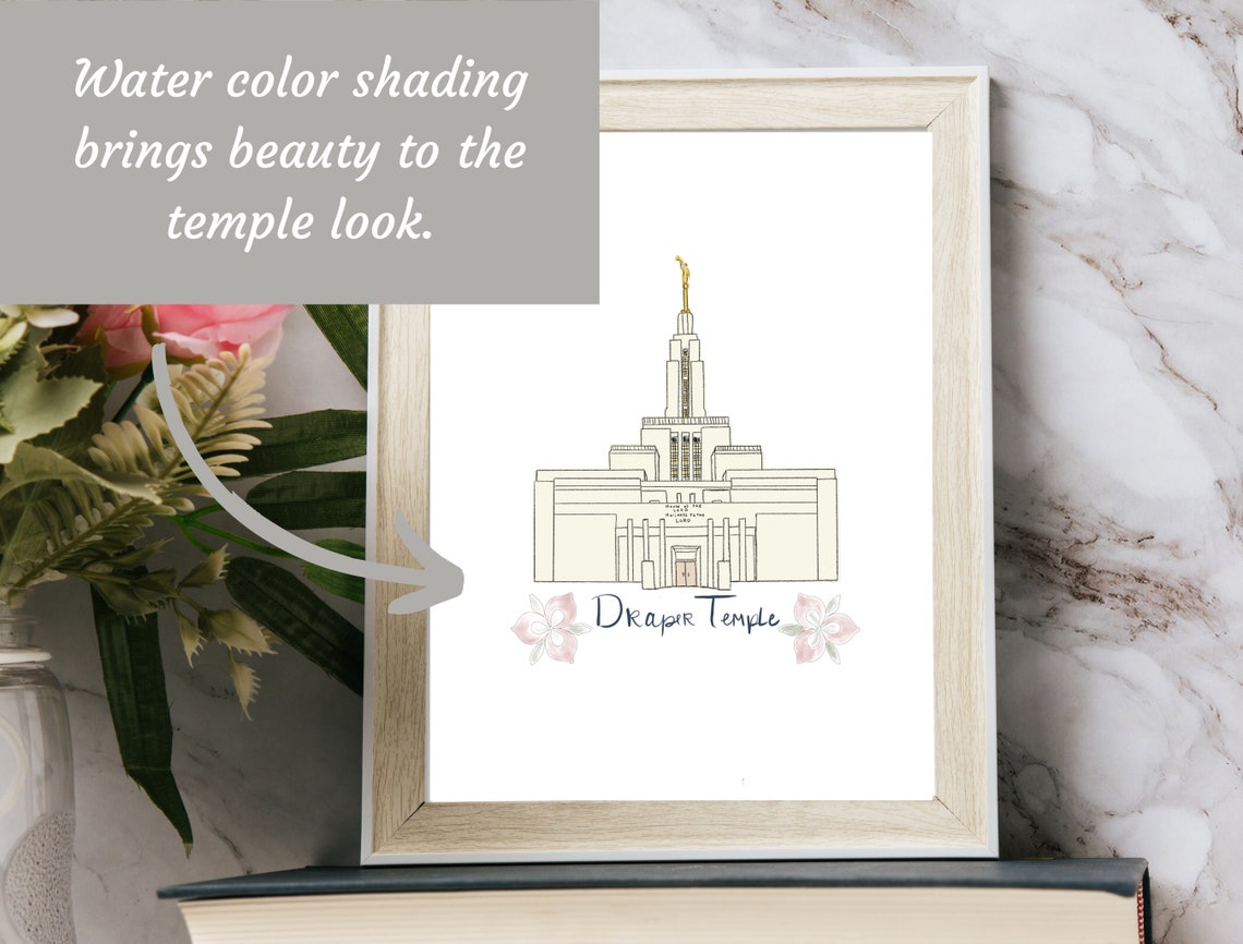 Draper City Temple/ Draper LDS Temple/ LDS Wall Art/ LDS Home - Etsy