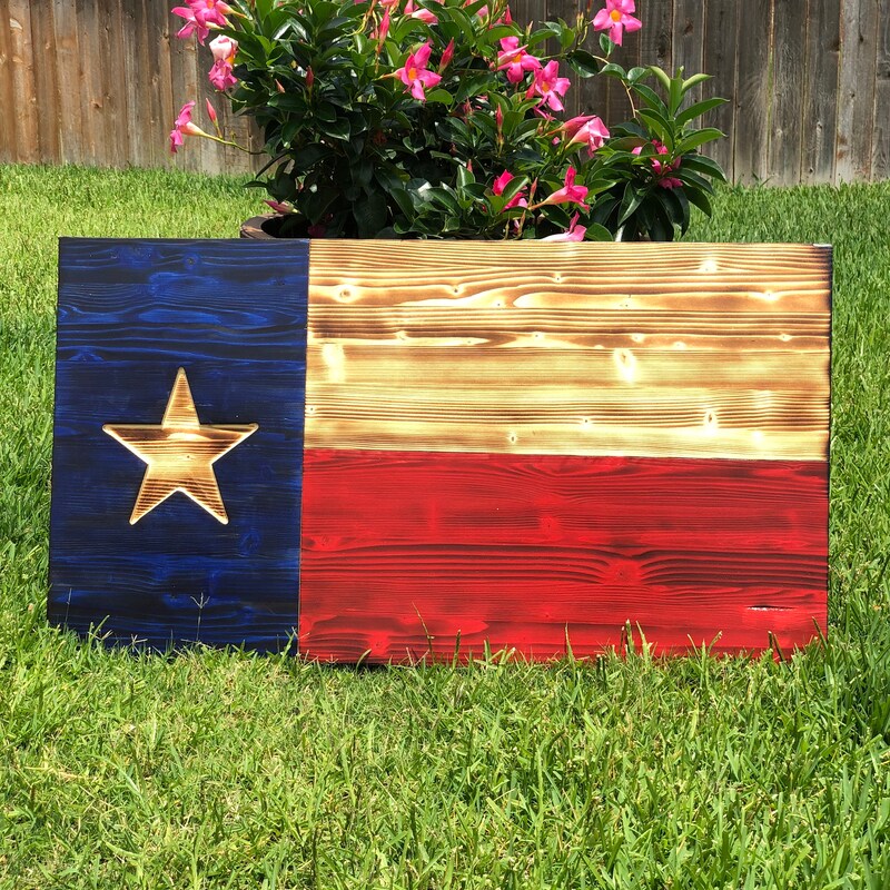 Wooden Texas Flag - Etsy