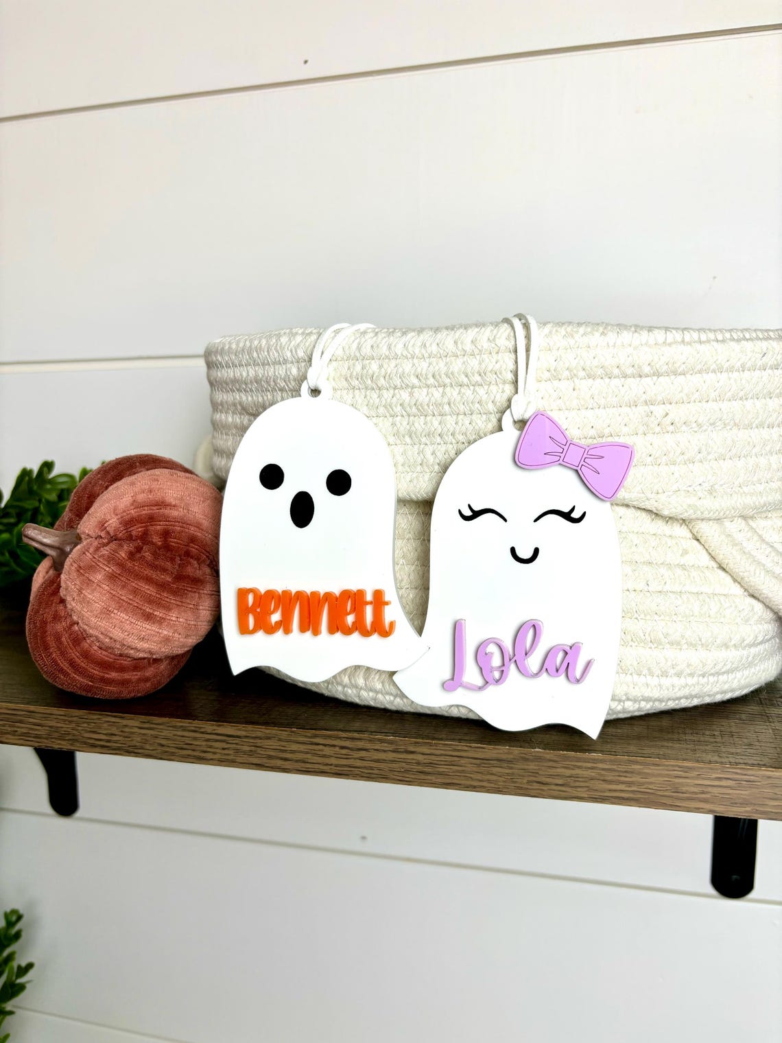 Halloween Name Tag, Ghost Name Tag, Personalized Trick or Treat Name ...