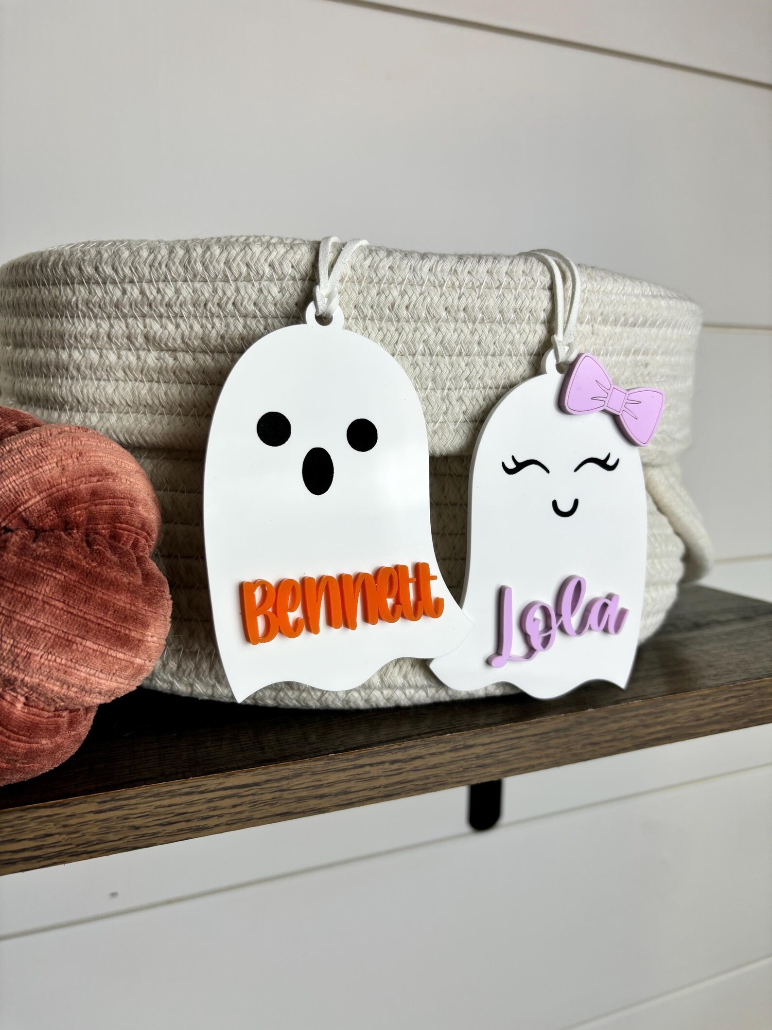 Halloween Name Tag, Ghost Name Tag, Personalized Trick or Treat Name ...