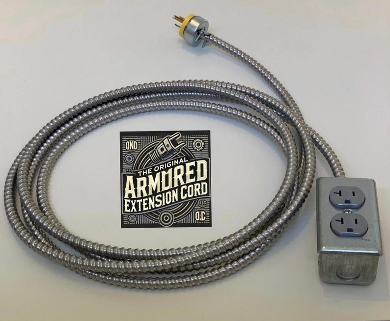 The Original Armored Extension Cord - Modern Industrial - Etsy