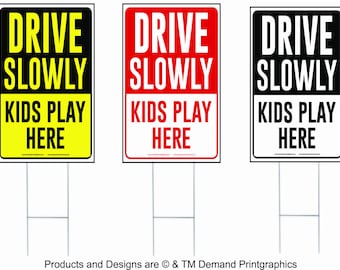 Drive Slow Sign | Etsy
