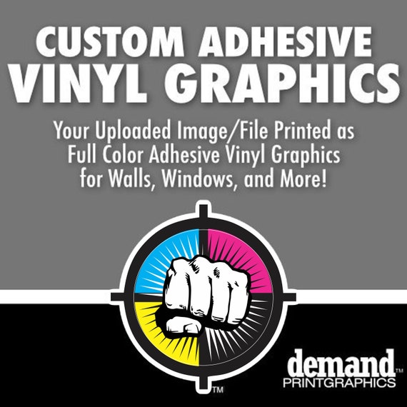 Custom Full Color Adhesive Vinyl Graphic - Etsy