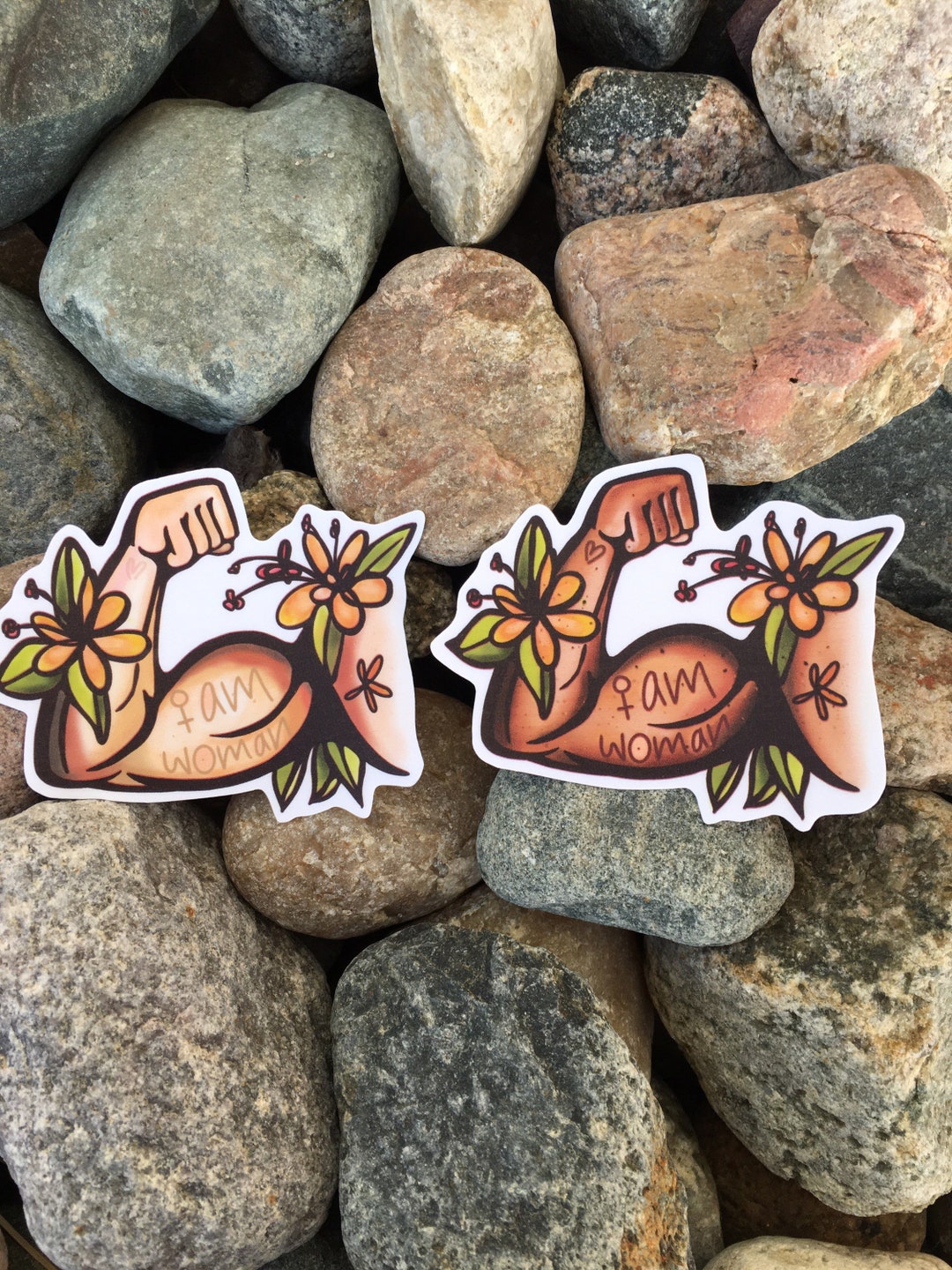 I Am Woman Vinyl Sticker / Laptop Decal / Water Bottle Sticker / Phone ...